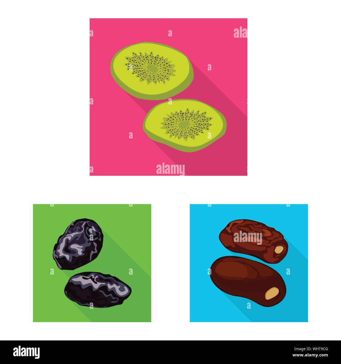 Vector design of fruit and dried symbol. Collection of fruit and food ...