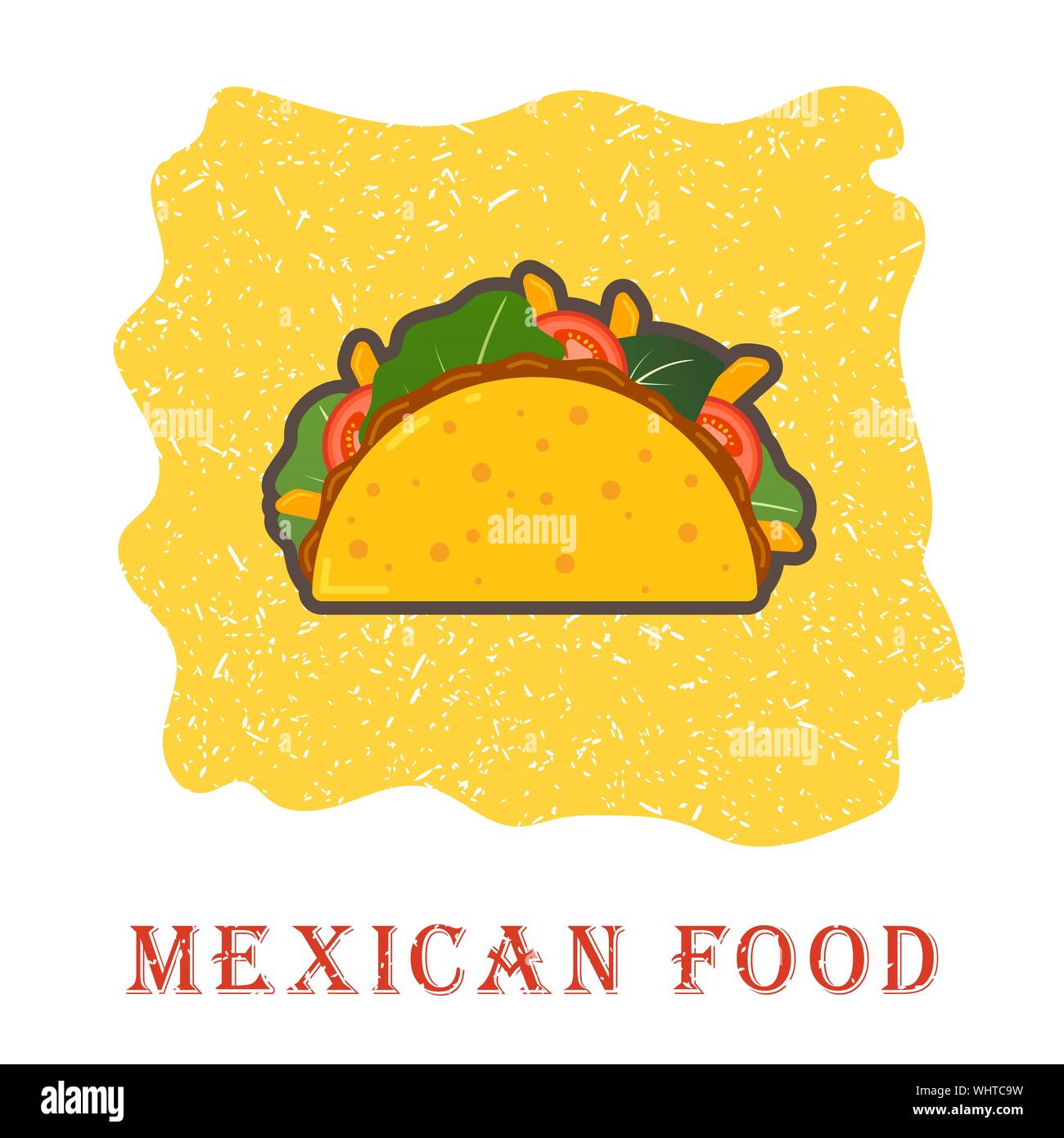 Traditional mexican taco. Spicy delicious tacos with beef or chicken ...