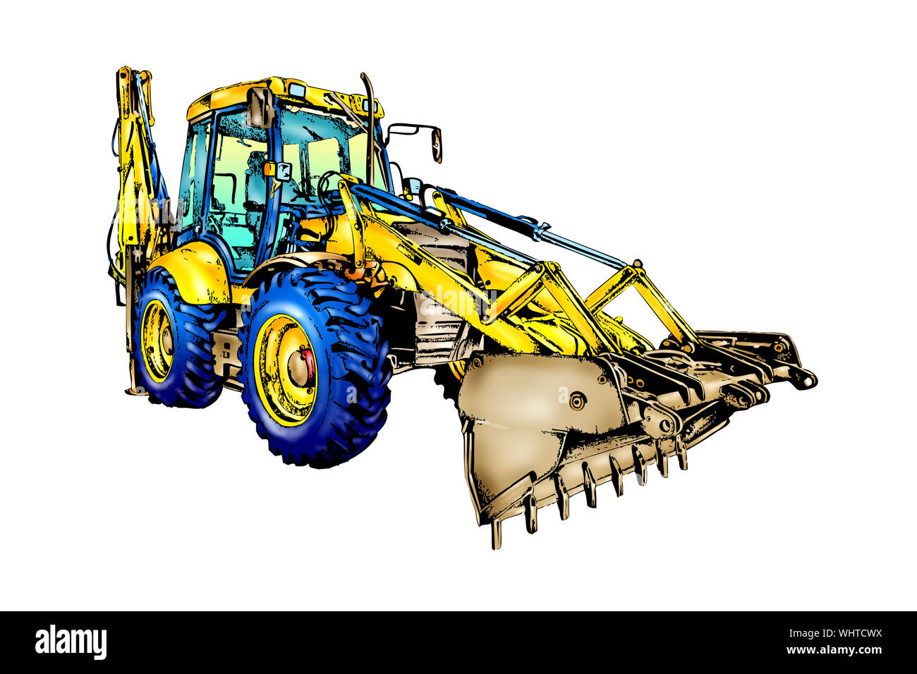 Old tractor diesel engine Cut Out Stock Images & Pictures - Alamy