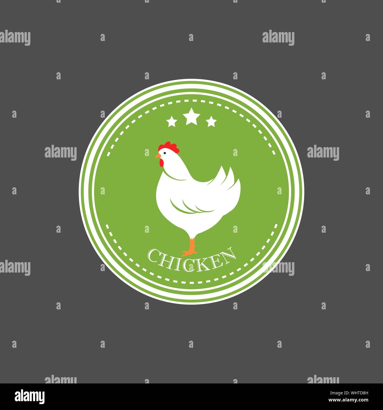 Premium chicken logo. Labels, badges and design elements. Organic style ...