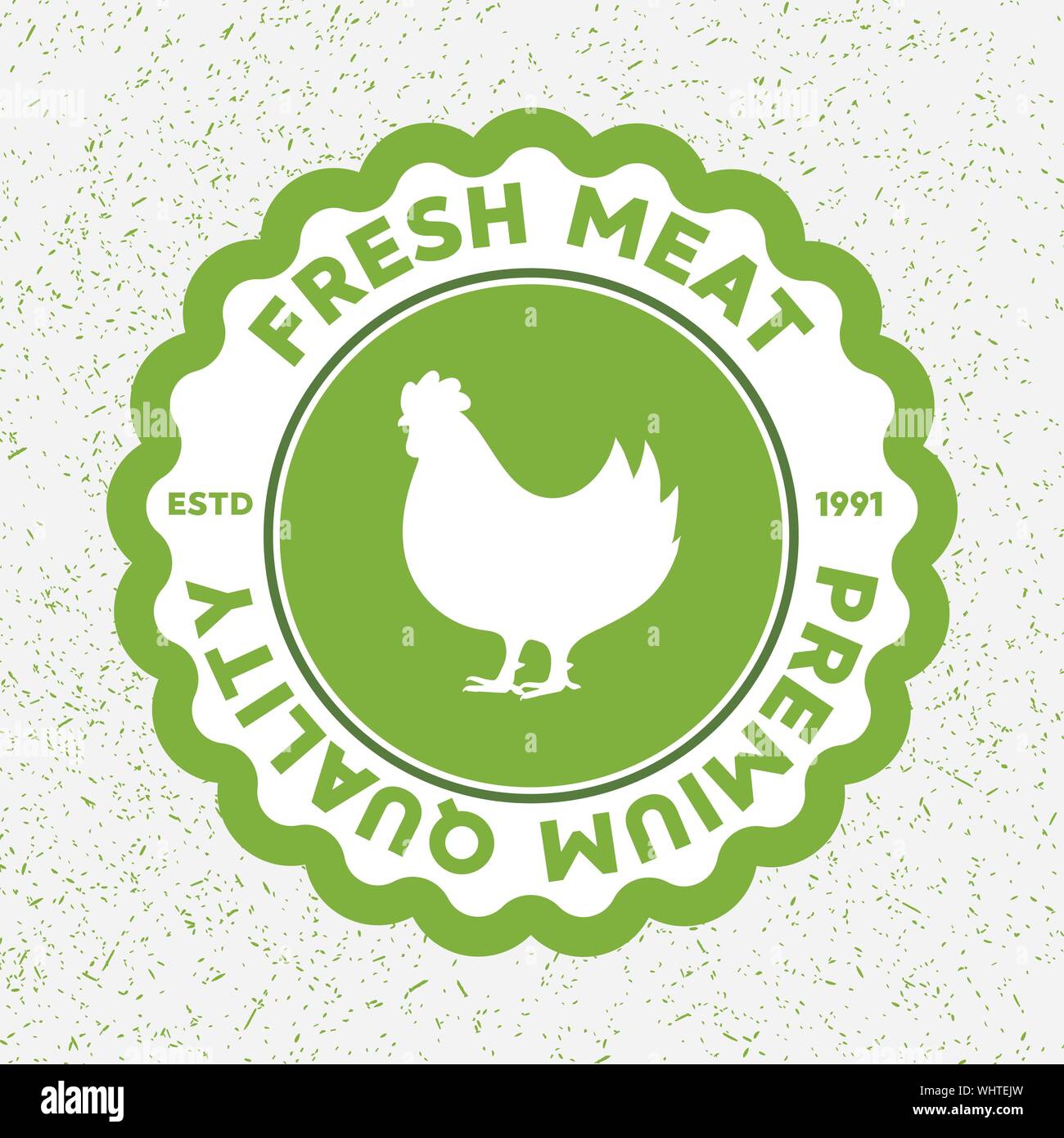 Premium chicken logo. Labels, badges and design elements. Retro organic ...