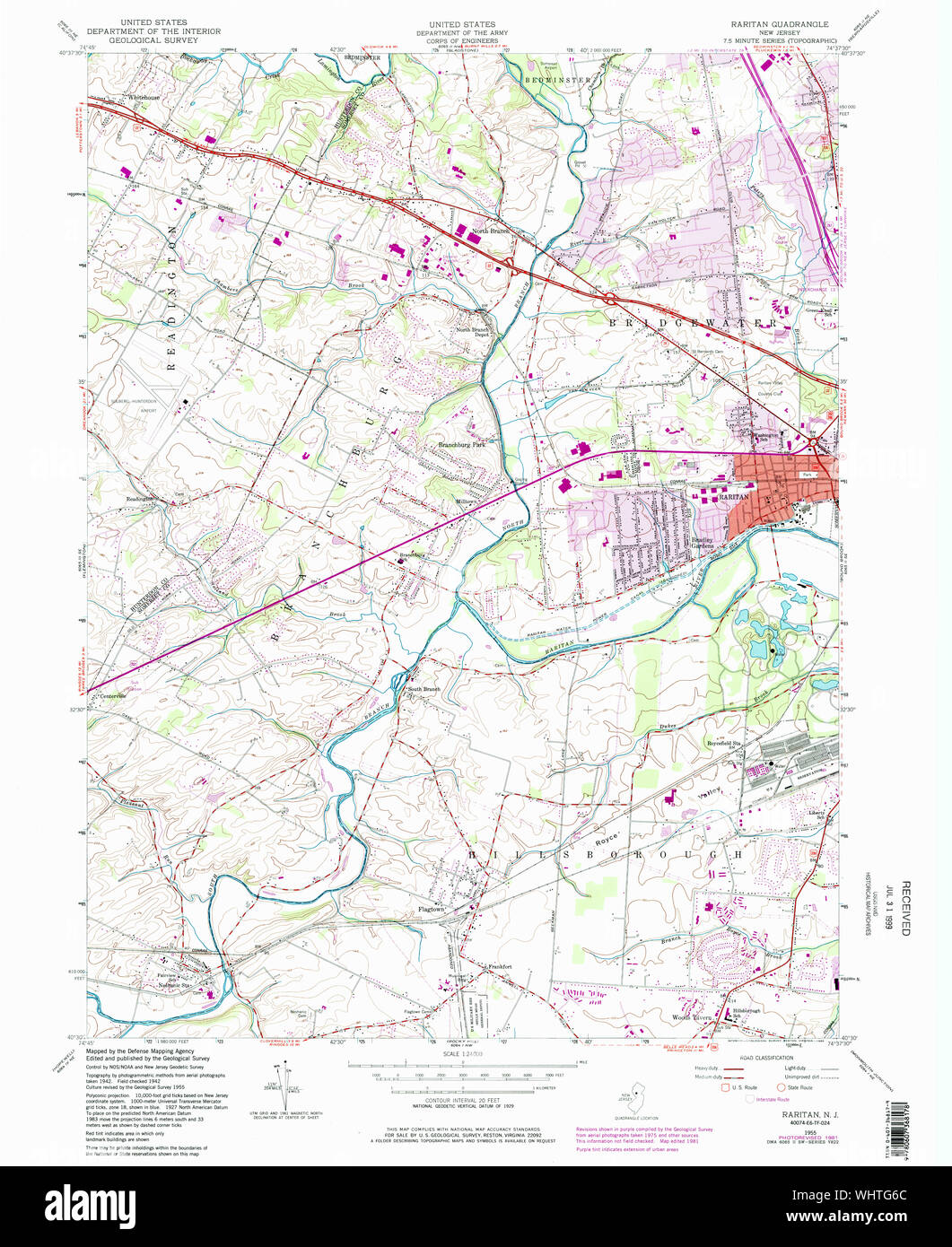 Raritan map hi-res stock photography and images - Alamy