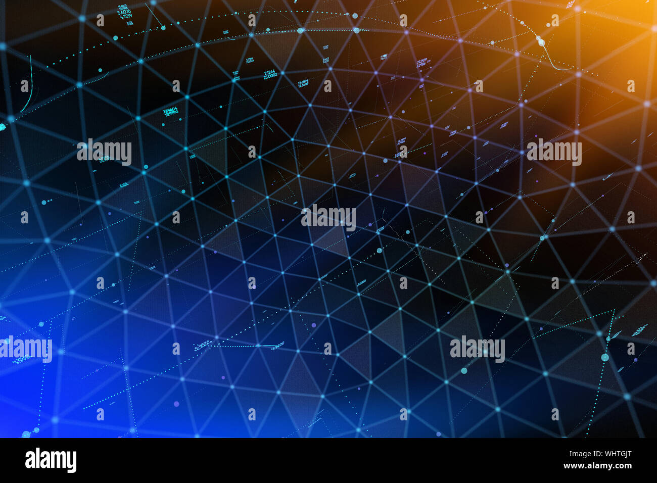 Concept of Network, internet communication - 3d illustration Stock ...