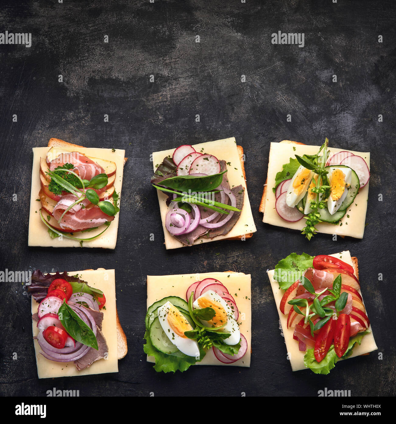 Open faced sandwiches hi-res stock photography and images - Alamy