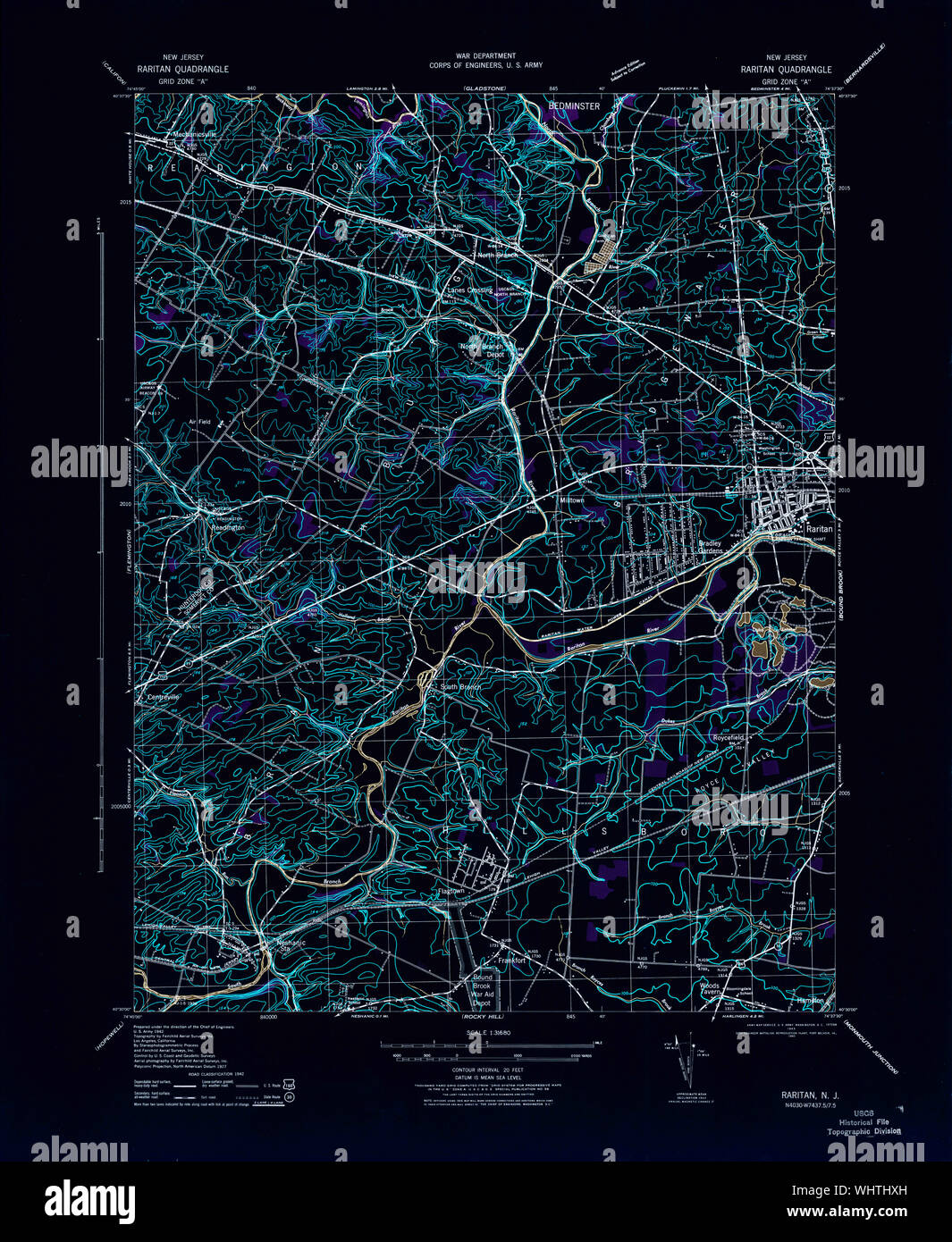 Map of raritan new jersey hi-res stock photography and images - Alamy