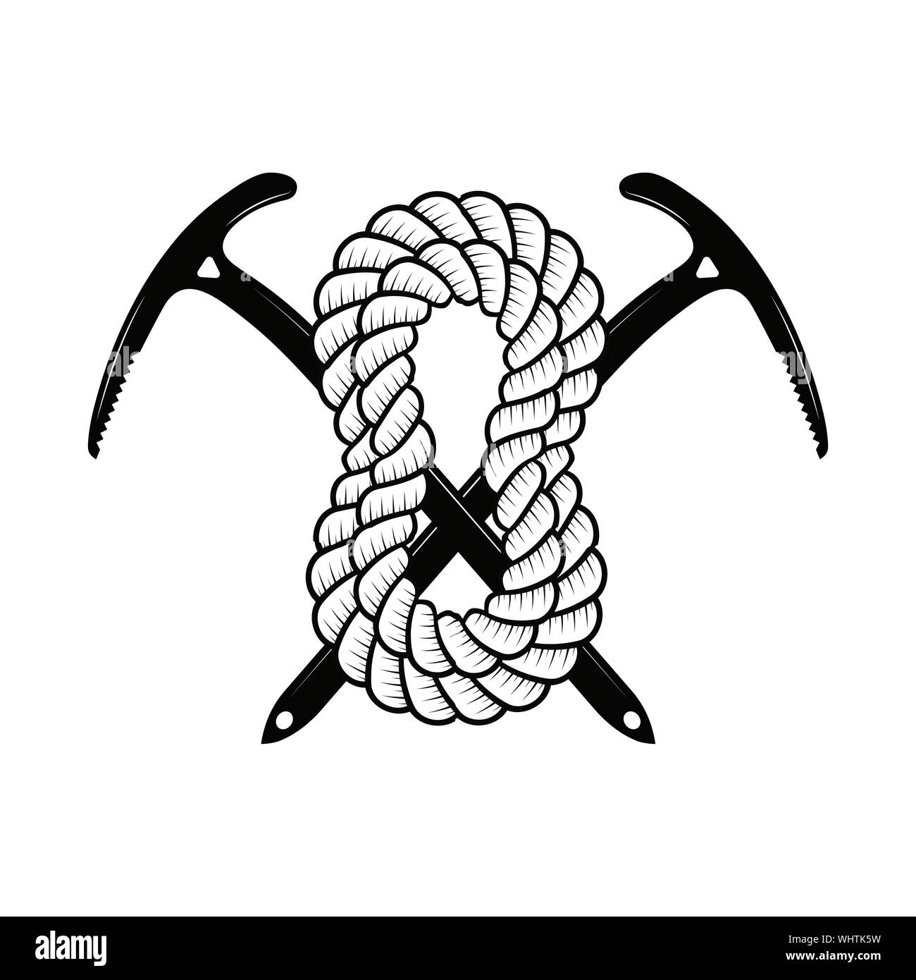 Climbing and alpine club badge. Concept for logo, print or stamp ...
