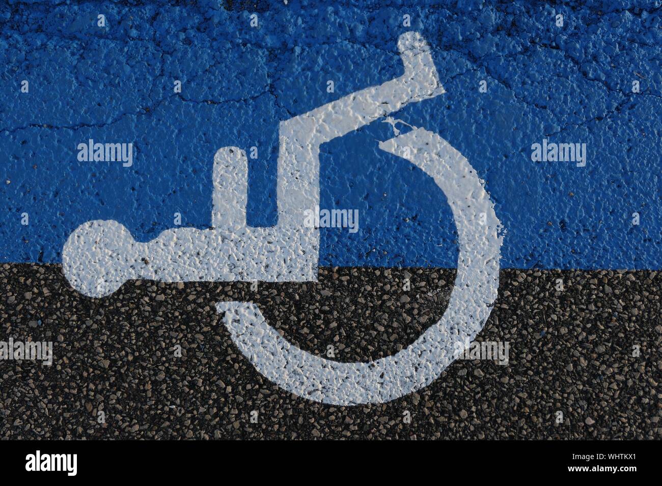 Disabled Road Marking High Resolution Stock Photography and Images - Alamy