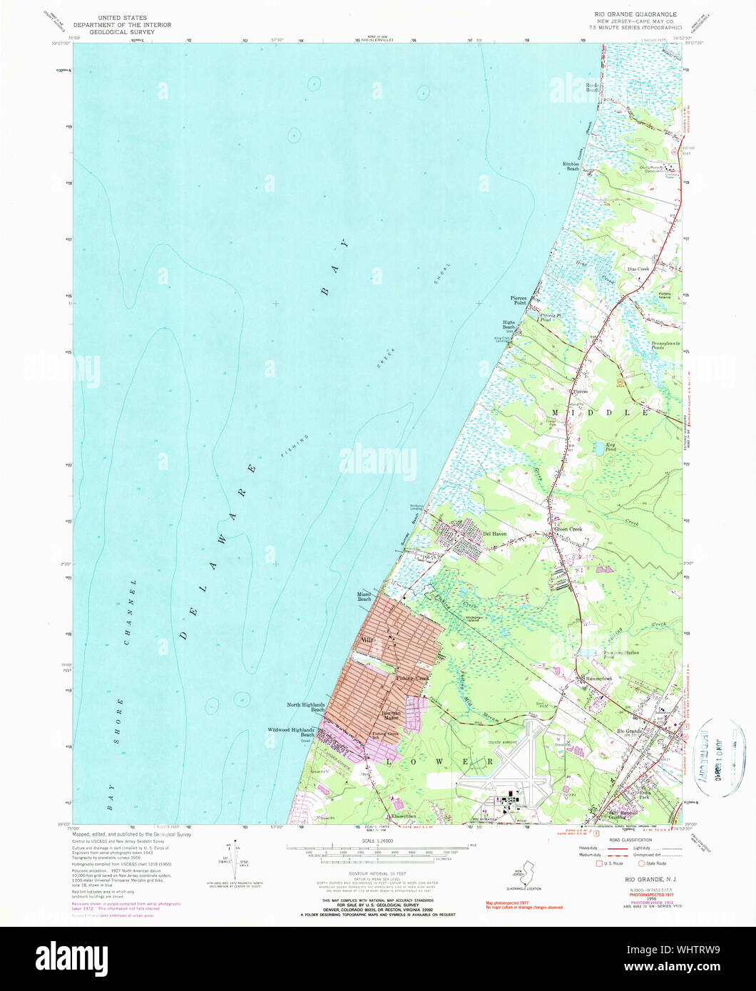 Map of rio grande new jersey hi-res stock photography and images - Alamy