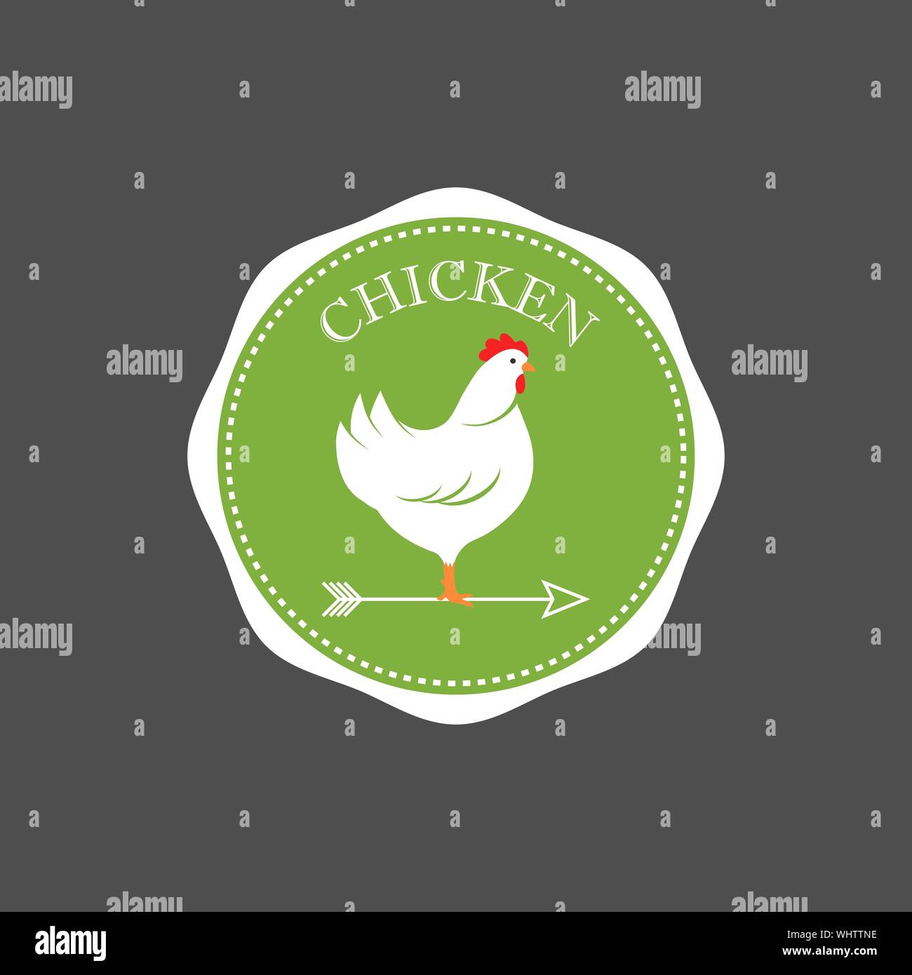 Premium chicken logo. Labels, badges and design elements. Organic style ...