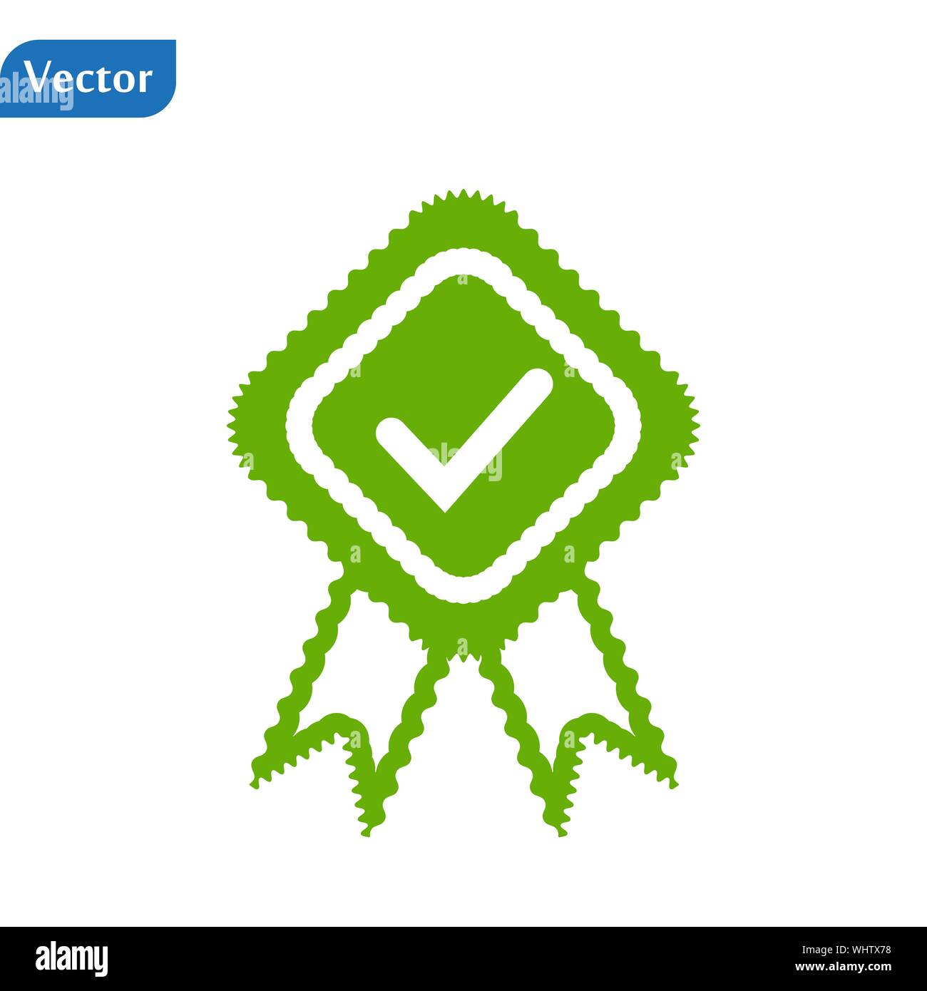 Green wave quality square rounded on white background. illustration eps ...