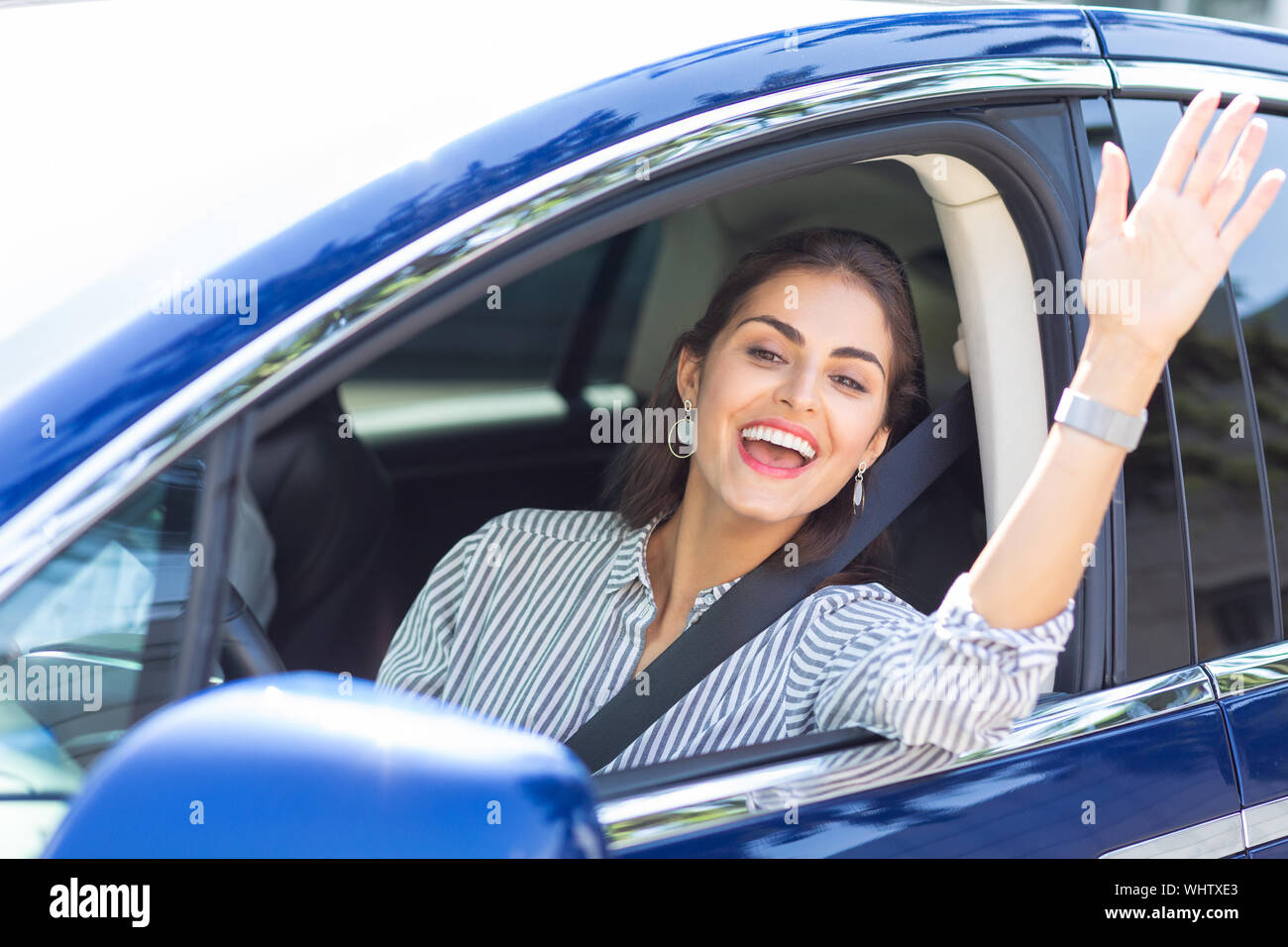Waving driver hi-res stock photography and images - Alamy