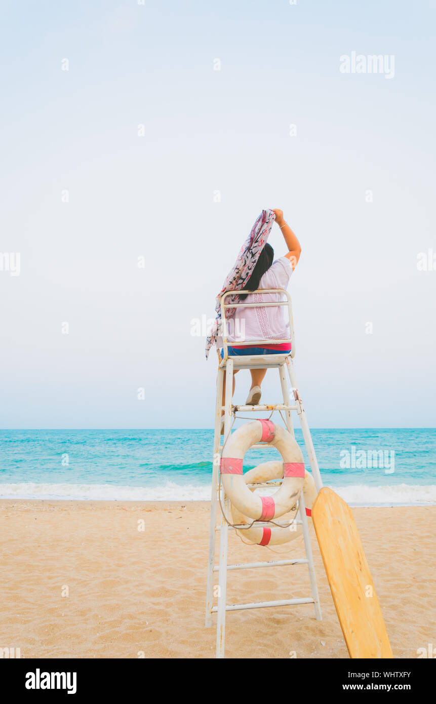 Lifeguard rear view hi-res stock photography and images - Alamy