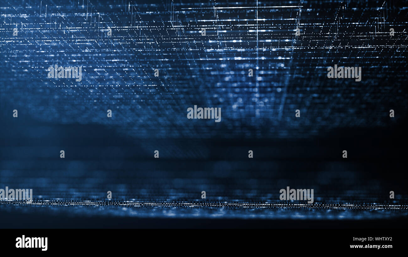 Abstract digital technology background concept. Motion of digital data ...