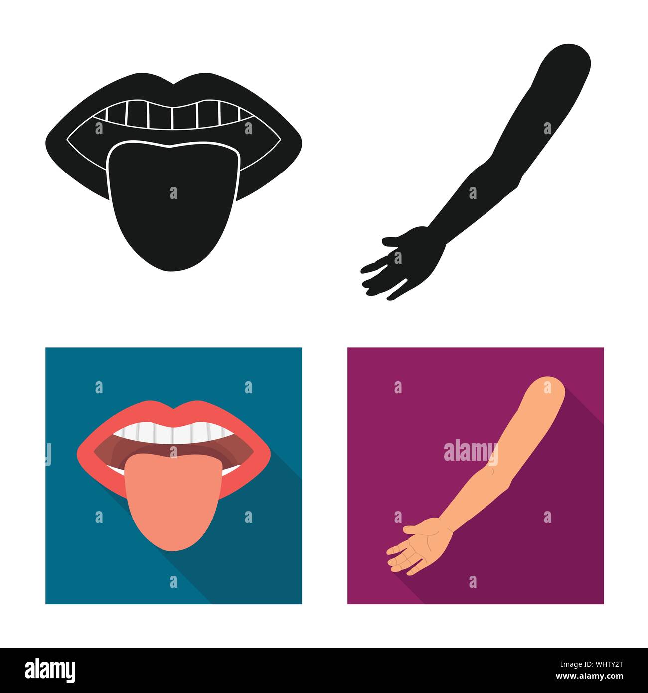 Vector design of body and part sign. Collection of body and anatomy ...