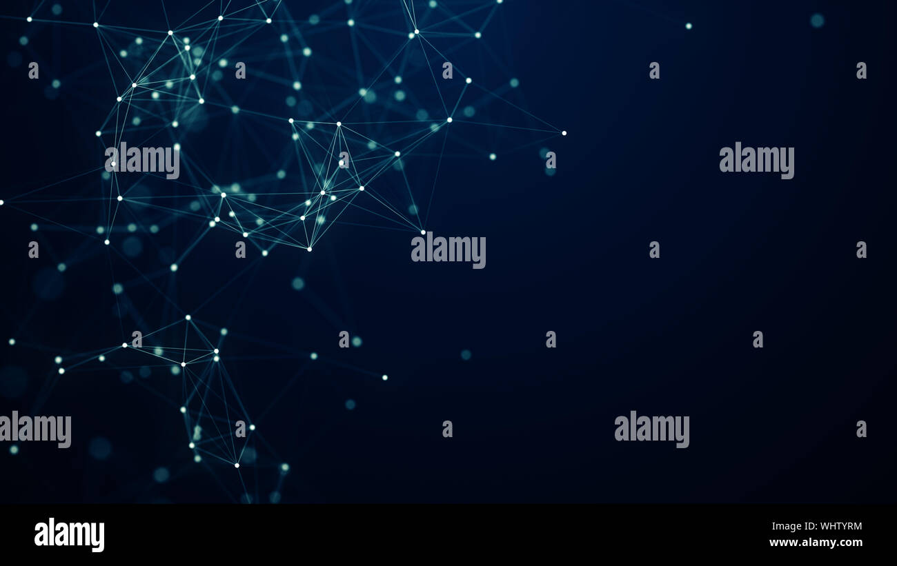 Abstract plexus geometrical shapes. Connection concept. Digital ...