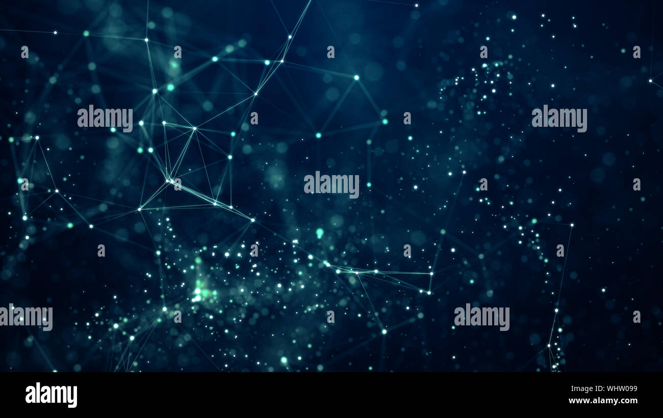 Abstract plexus geometrical shapes. Connection concept. Digital ...