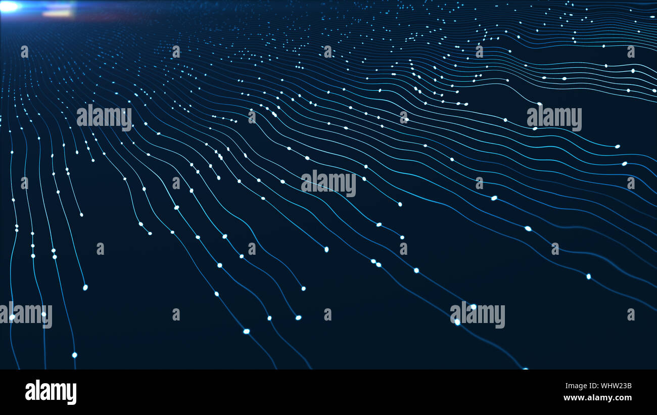 Abstract connecting dots and lines. Internet network and technology ...