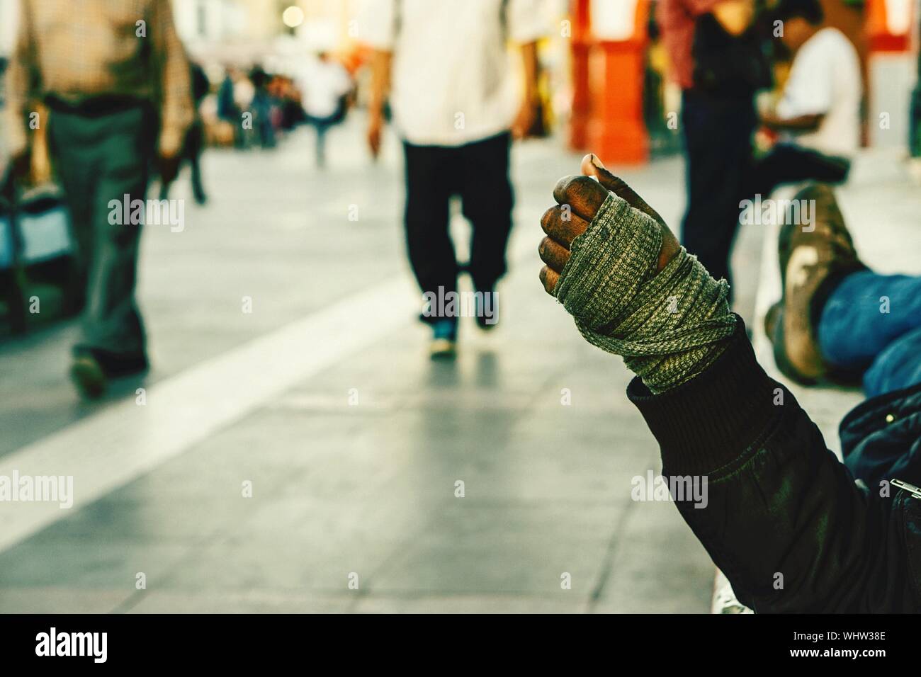 Man lying on bench hi-res stock photography and images - Alamy