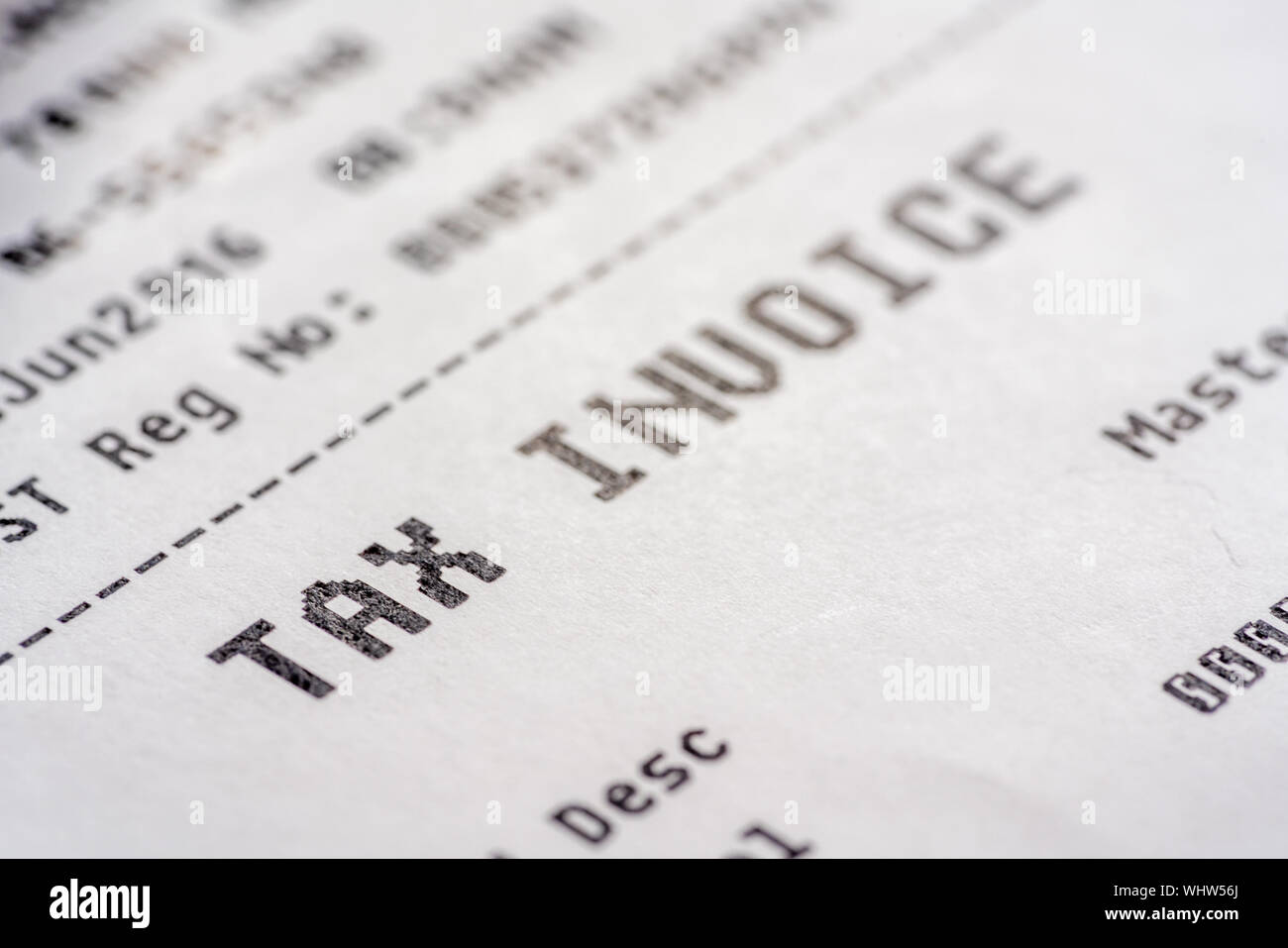 Tax receipt hi-res stock photography and images - Alamy