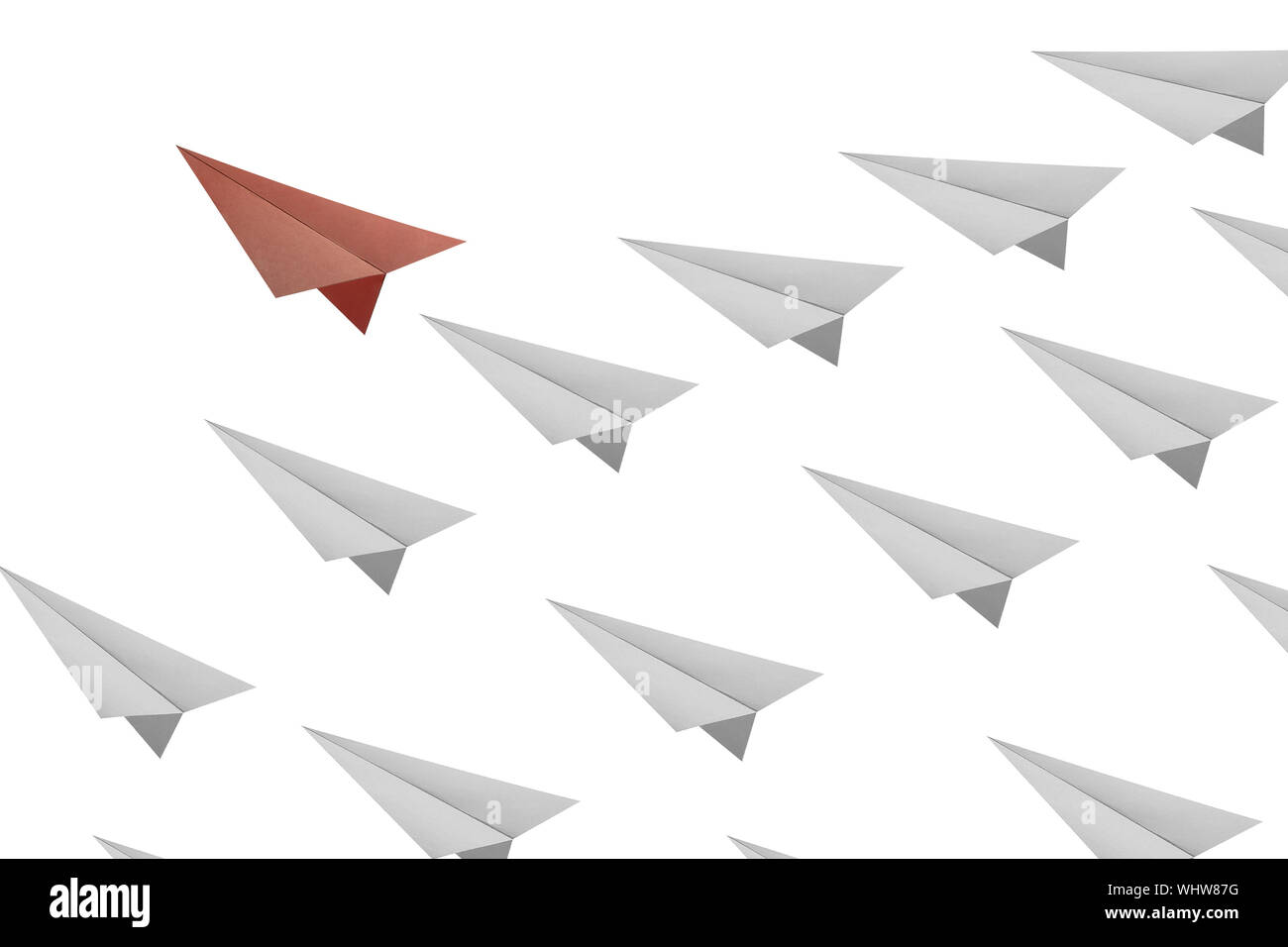 paper plane leader Stock Photo - Alamy