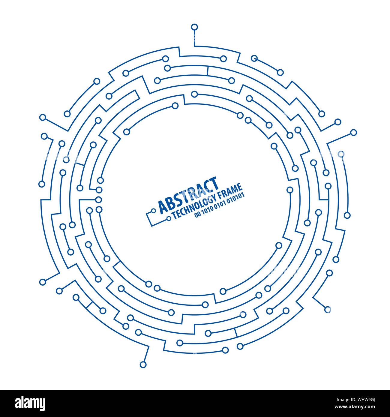 Abstract technology round frame Stock Vector Image & Art - Alamy