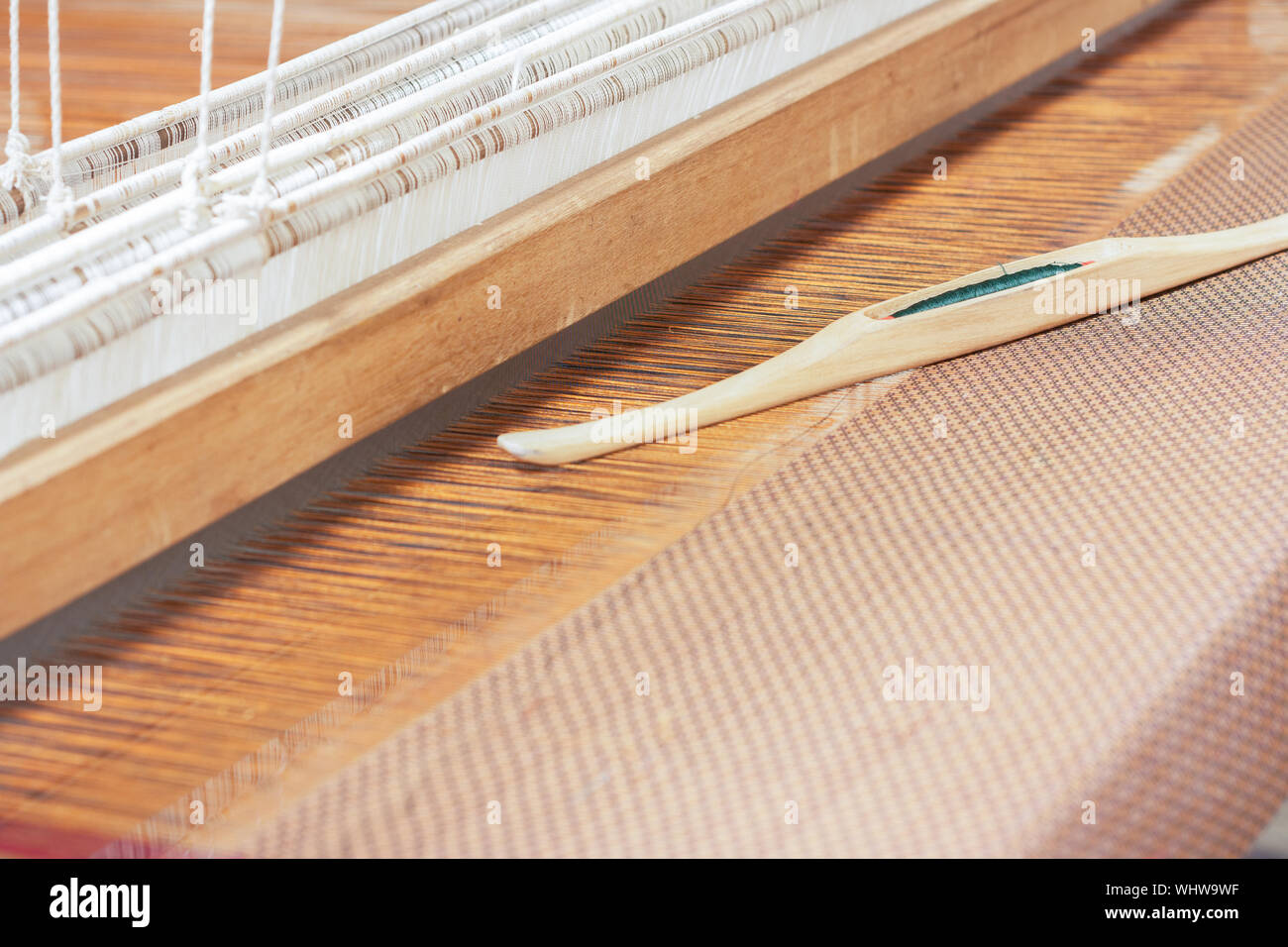 Traditional weaving hand loom Stock Photo - Alamy