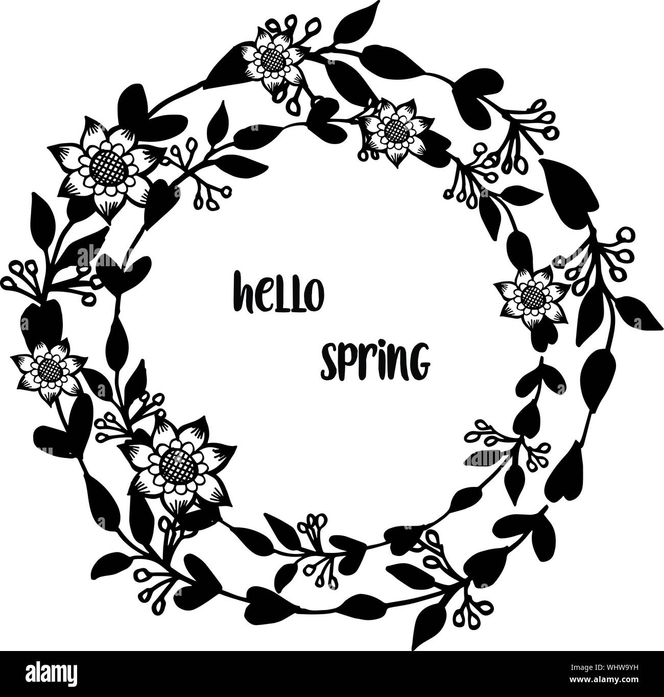 Spring Border Clipart Black And White