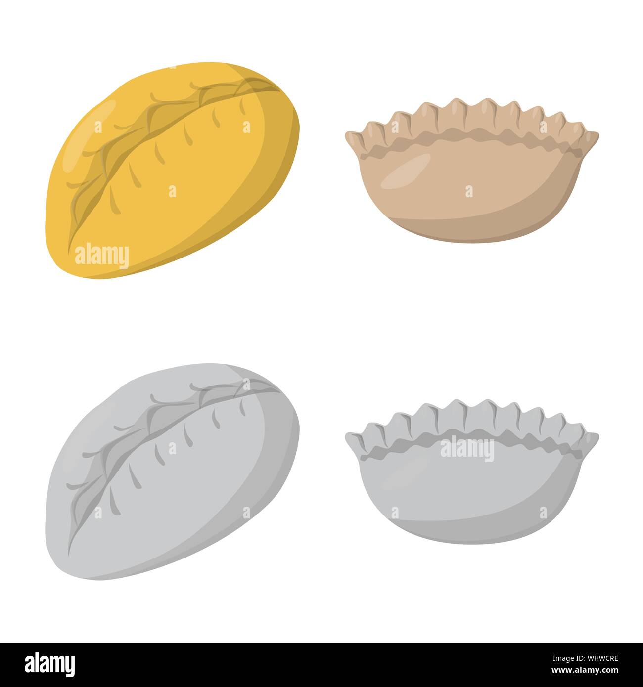 Vector illustration of products and cooking logo. Set of products and ...