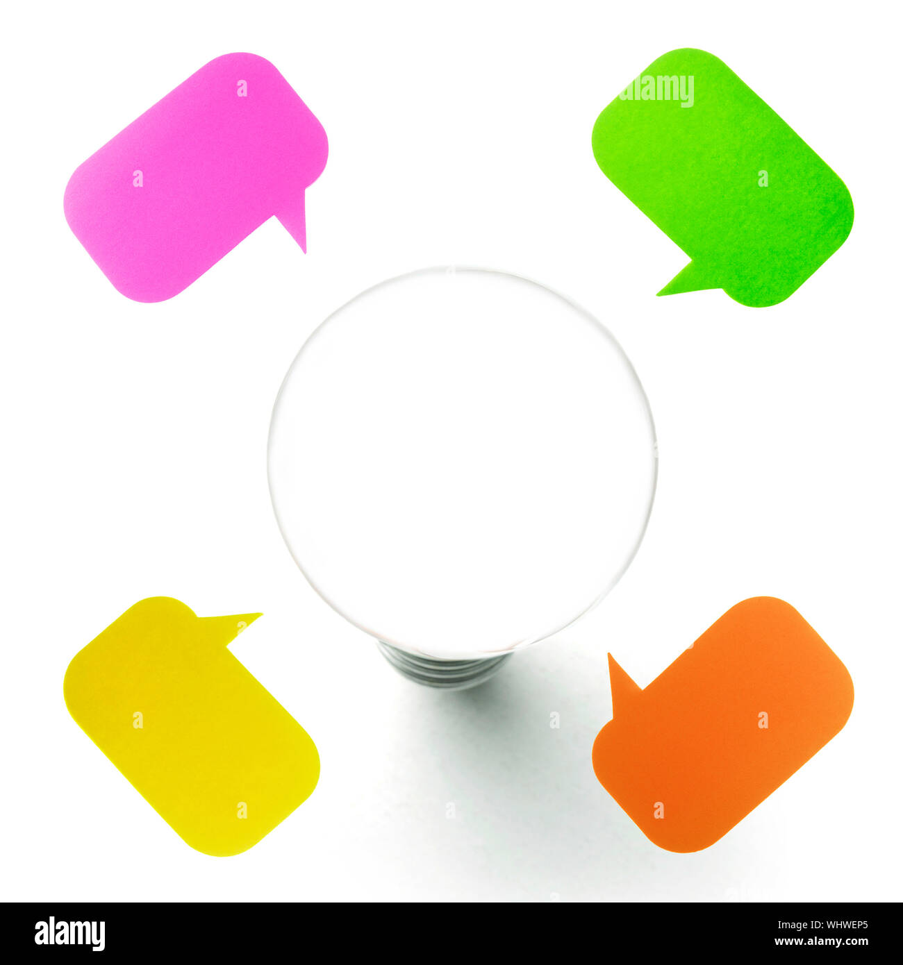 Thought bubble light bulb Cut Out Stock Images & Pictures - Alamy