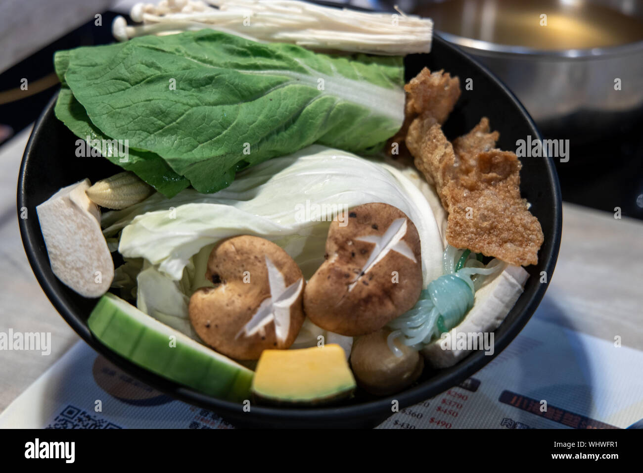 Various vegetables for Chinese hotpot, Taiwan Stock Photo - Alamy