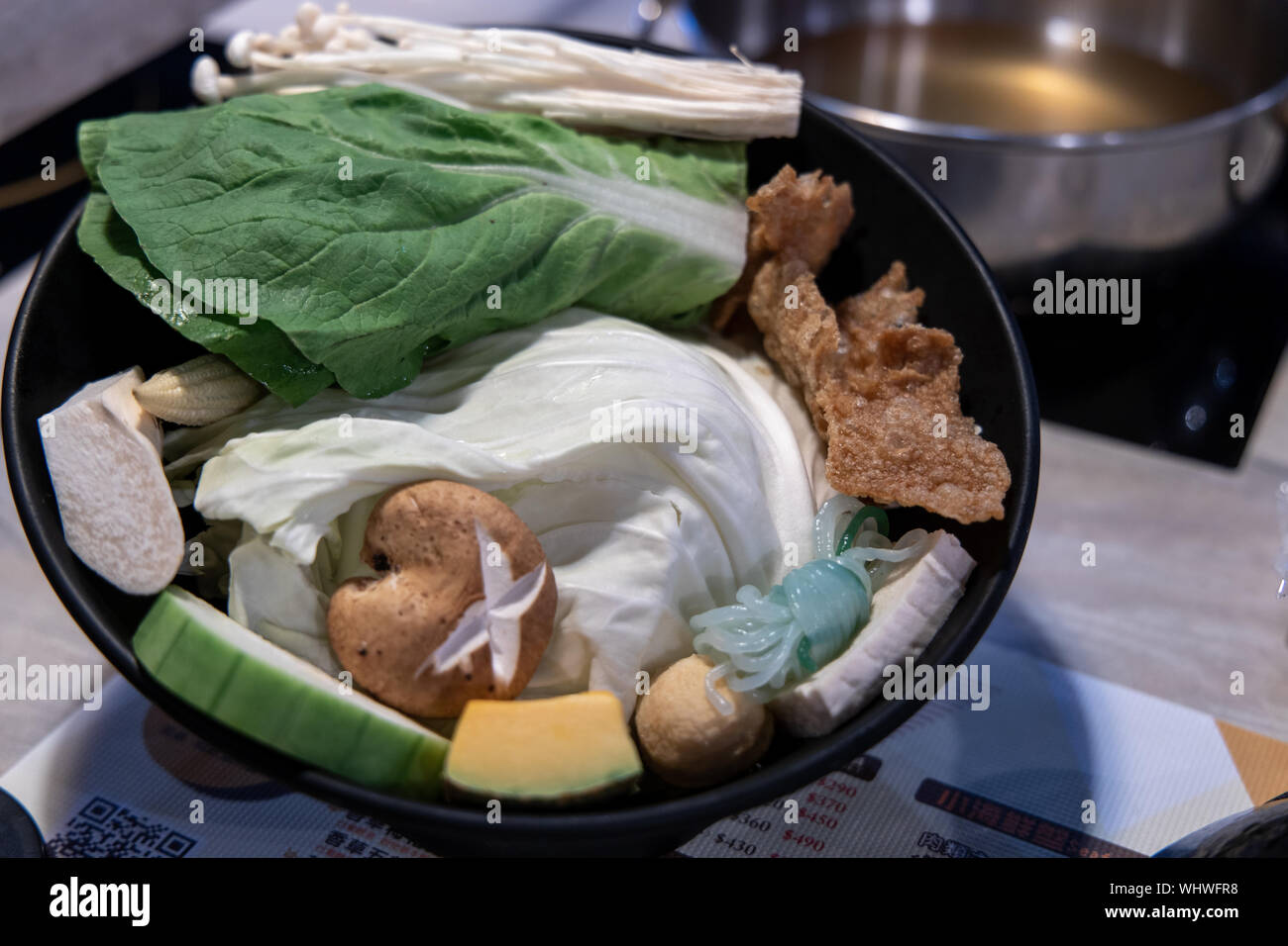 Various vegetables for Chinese hotpot, Taiwan Stock Photo - Alamy