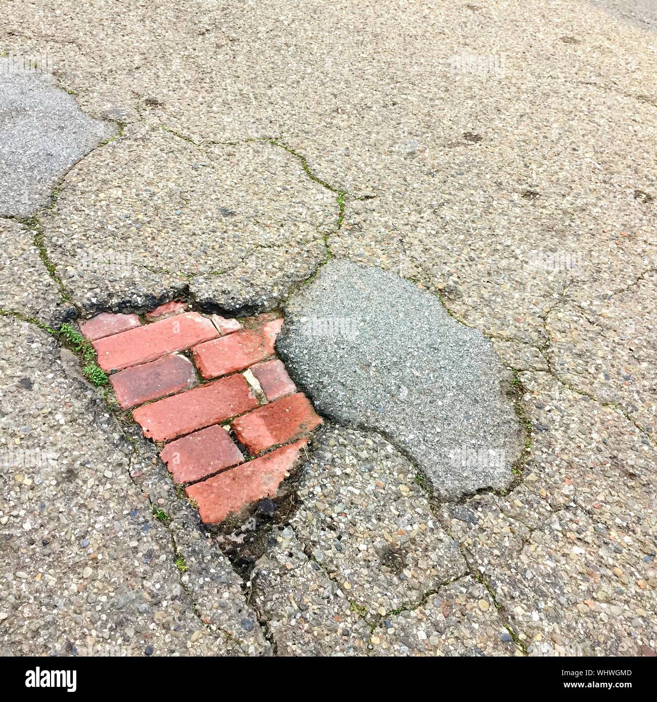 Broken Bricks On The Street High Resolution Stock Photography and ...