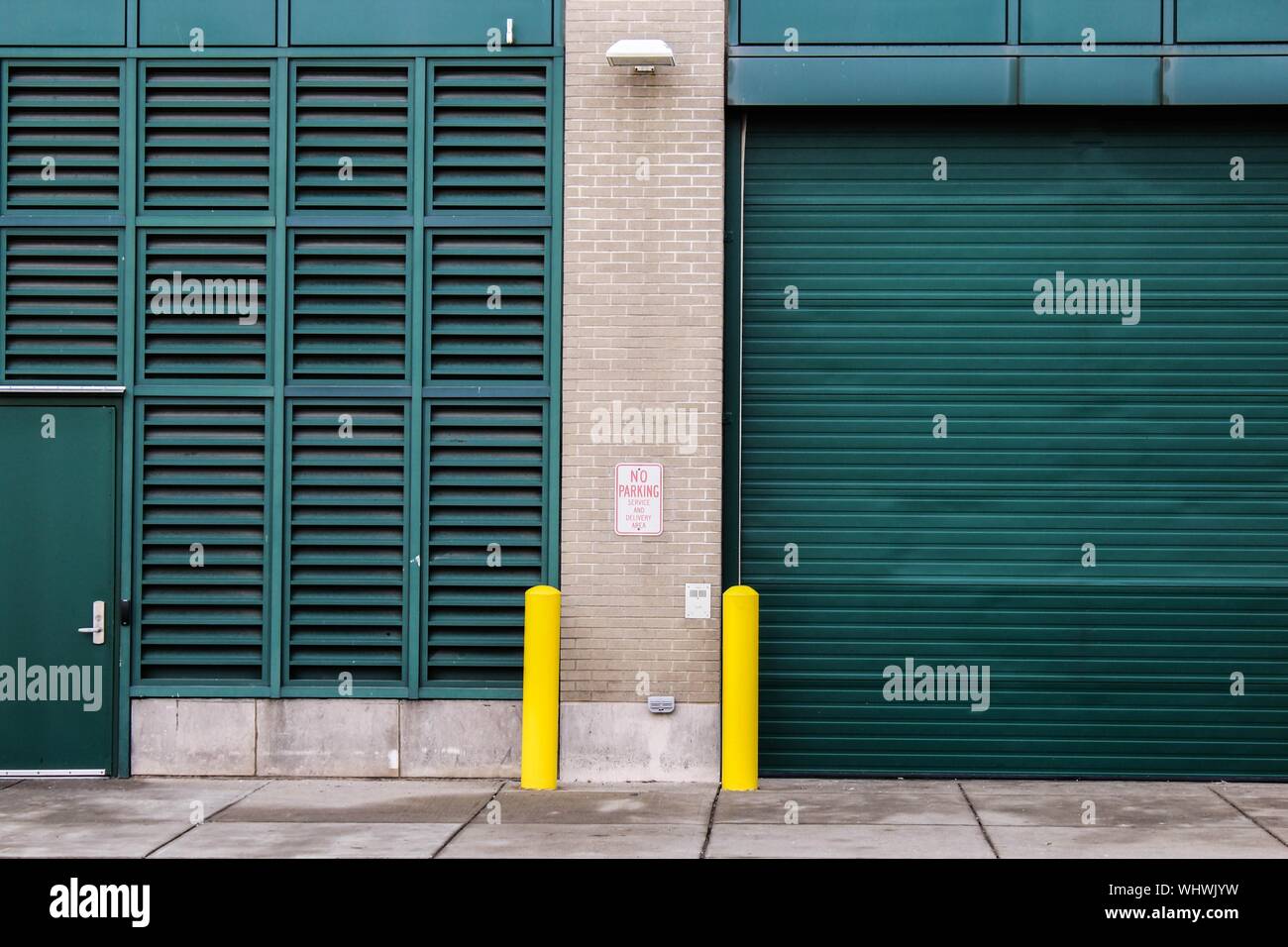 Exterior Of Closed Warehouses Stock Photo - Alamy