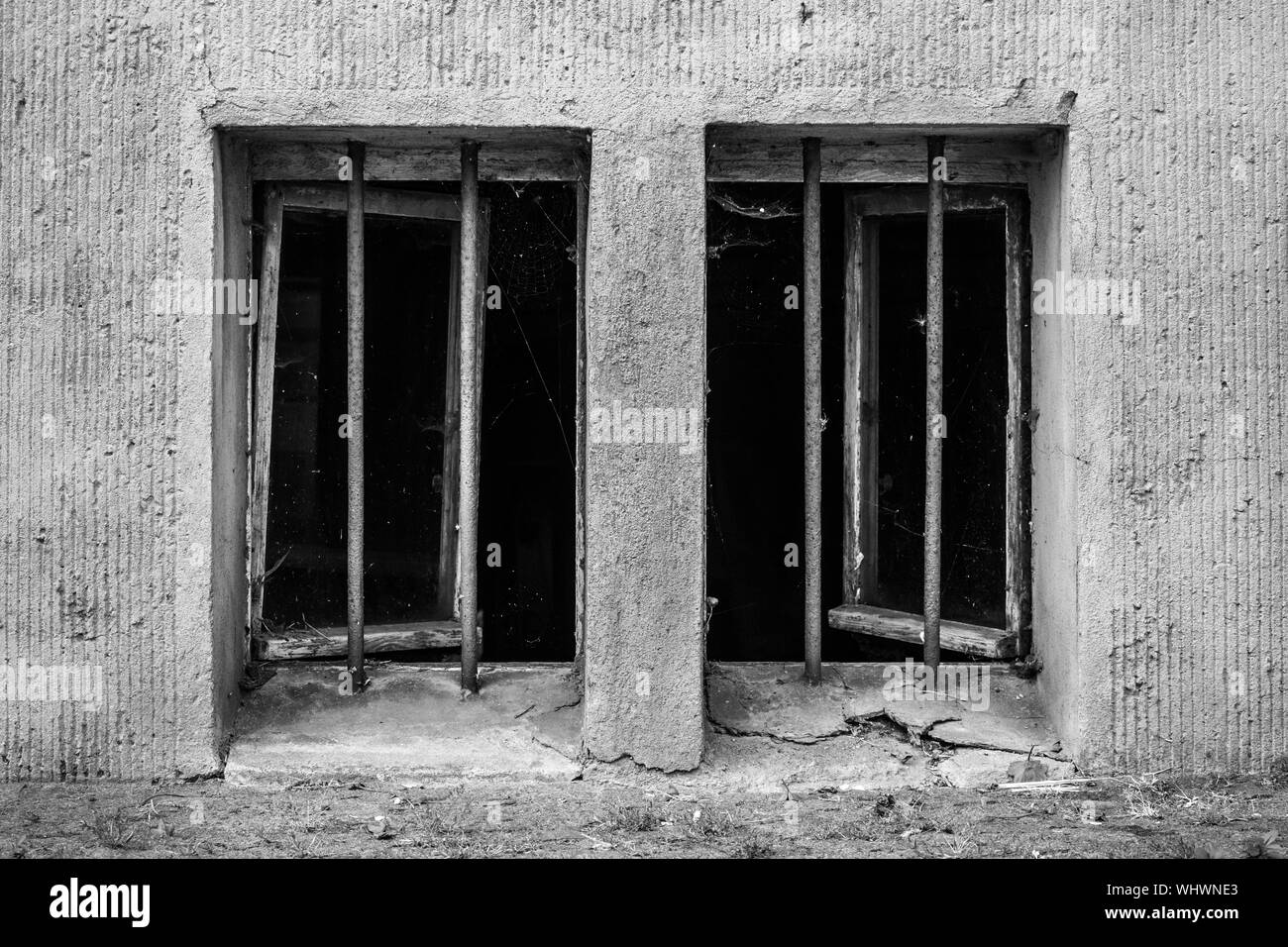 Old cracked window Black and White Stock Photos & Images - Alamy