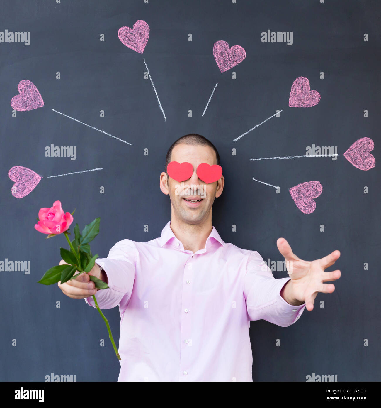 Man Eyes Heart Shape High Resolution Stock Photography and Images - Alamy