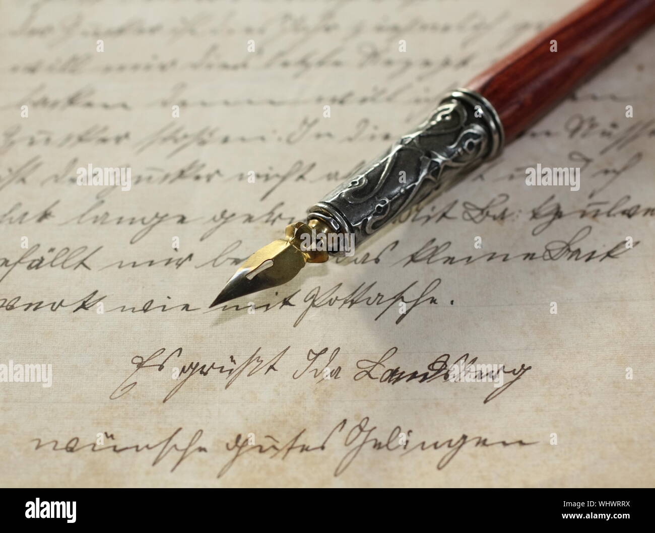 Old beautiful handwritten script hi-res stock photography and images ...
