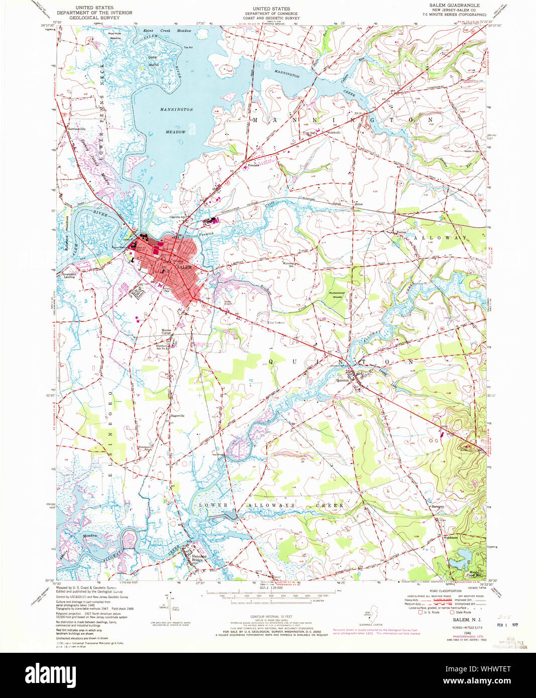 Map of salem new jersey hi-res stock photography and images - Alamy