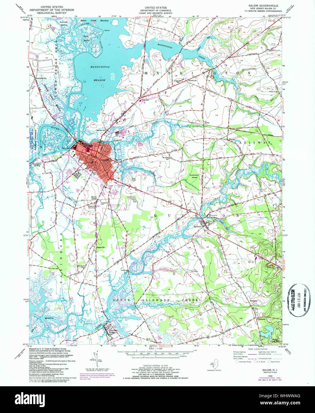 Map of salem new jersey hi-res stock photography and images - Alamy