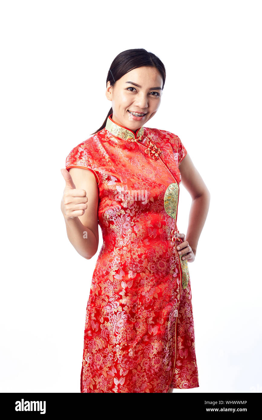 Red clothing of chinese woman hi-res stock photography and images - Alamy
