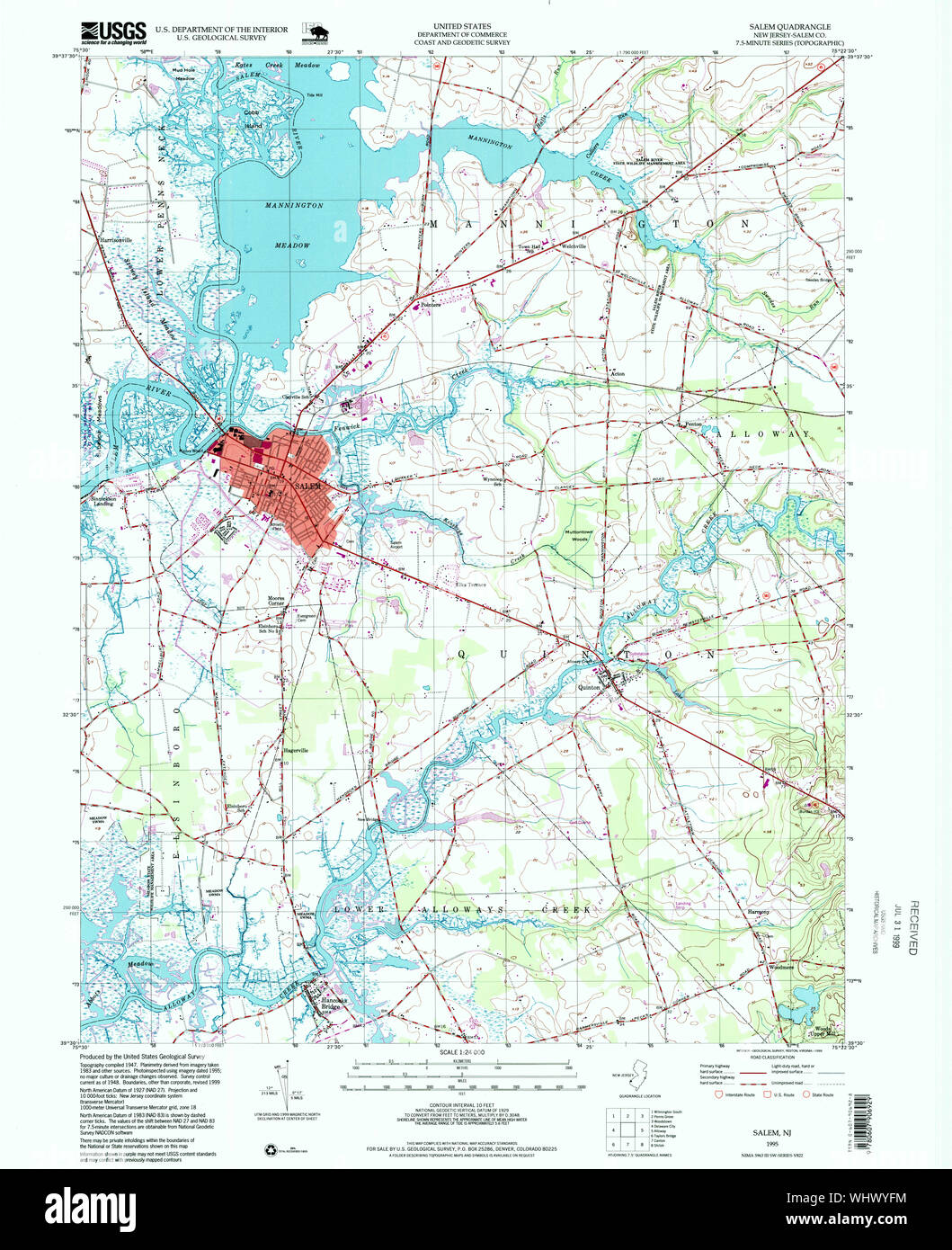 Map of new salem hi-res stock photography and images - Alamy