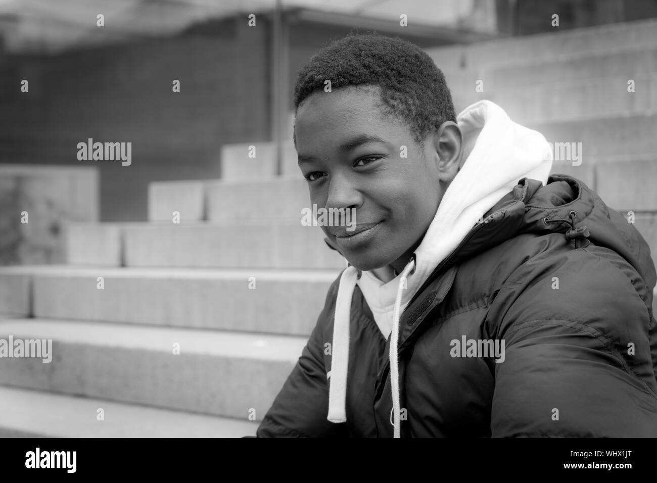 Boy wearing jacket hi-res stock photography and images - Alamy