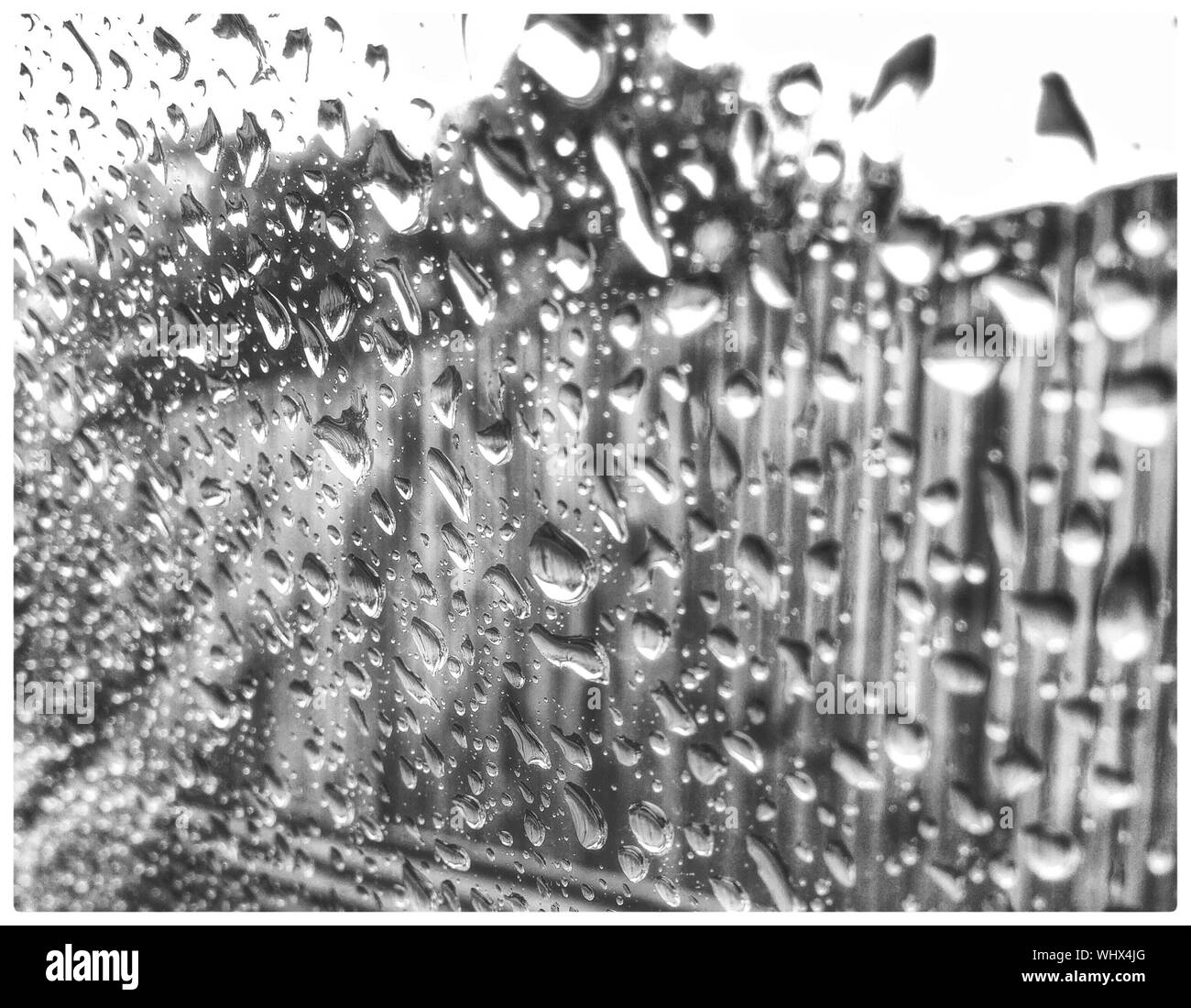 Raindrop on window Black and White Stock Photos & Images - Alamy