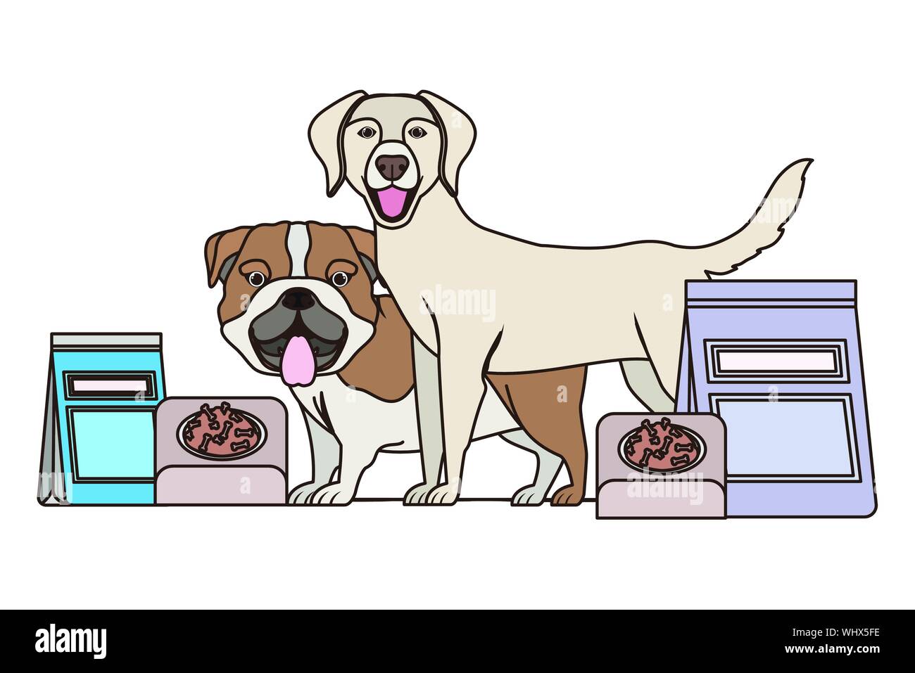 dogs and pet transport boxes on white background Stock Vector Image ...