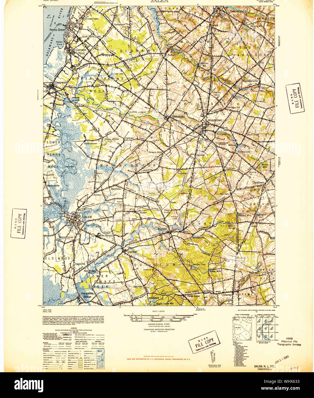 Salem new jersey map hi-res stock photography and images - Alamy