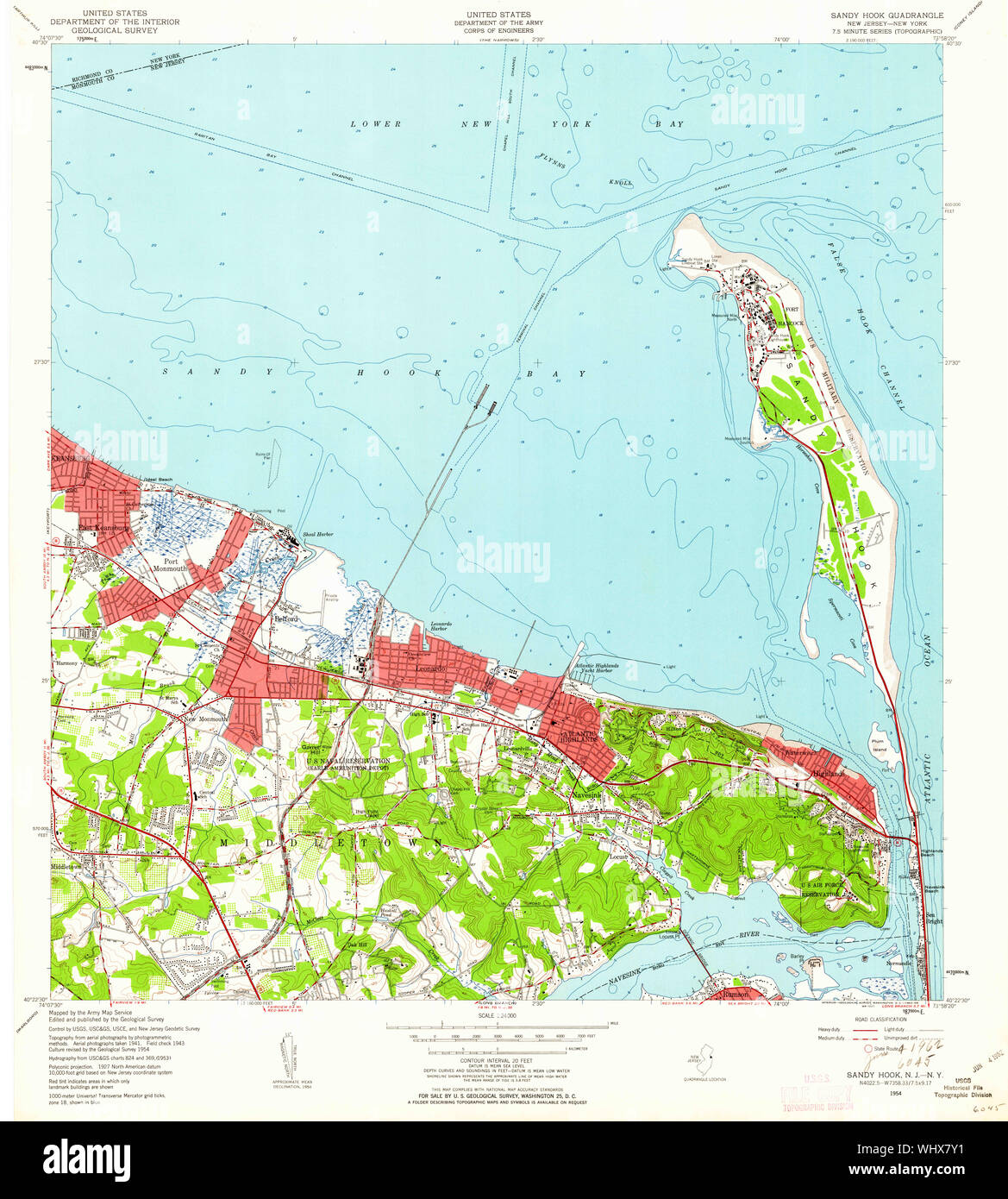 Map of sandy hook, nj hi-res stock photography and images - Alamy