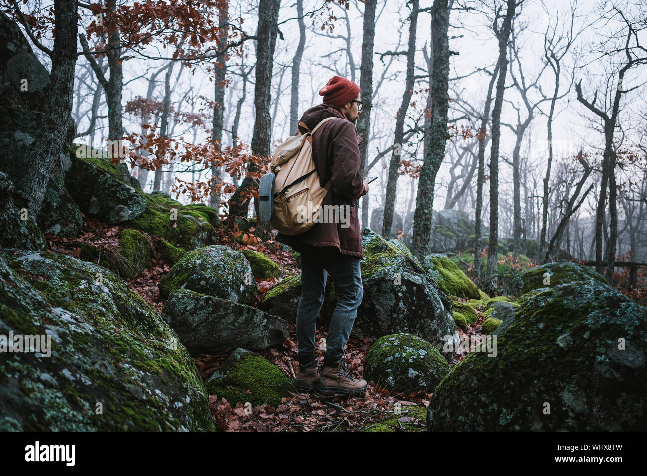 Dark man behind tree hi-res stock photography and images - Alamy