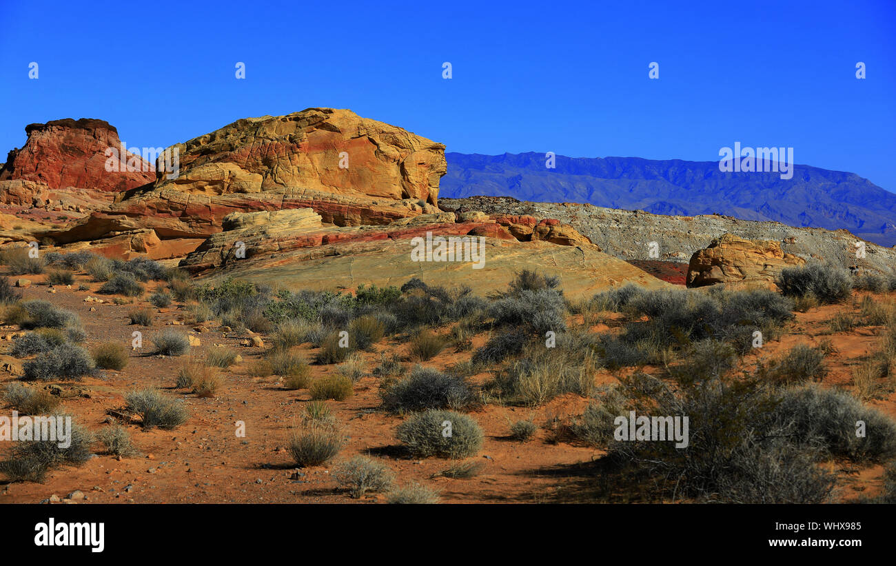 Rock Formations In A Desert Stock Photo - Alamy