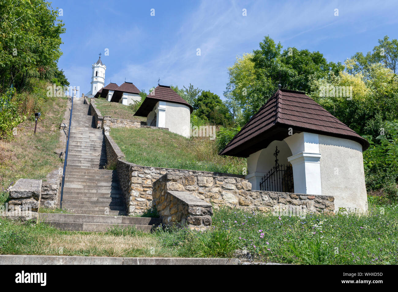 Calvary hill in Magyarpolany, Hungary Stock Photo - Alamy