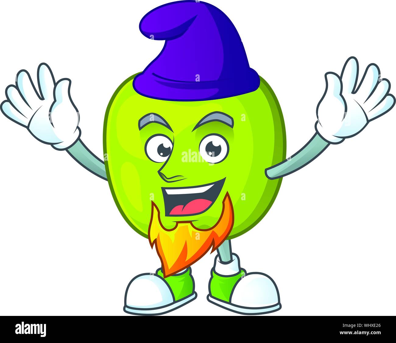 Elf granny smith in a green apple character mascot Stock Vector Image ...