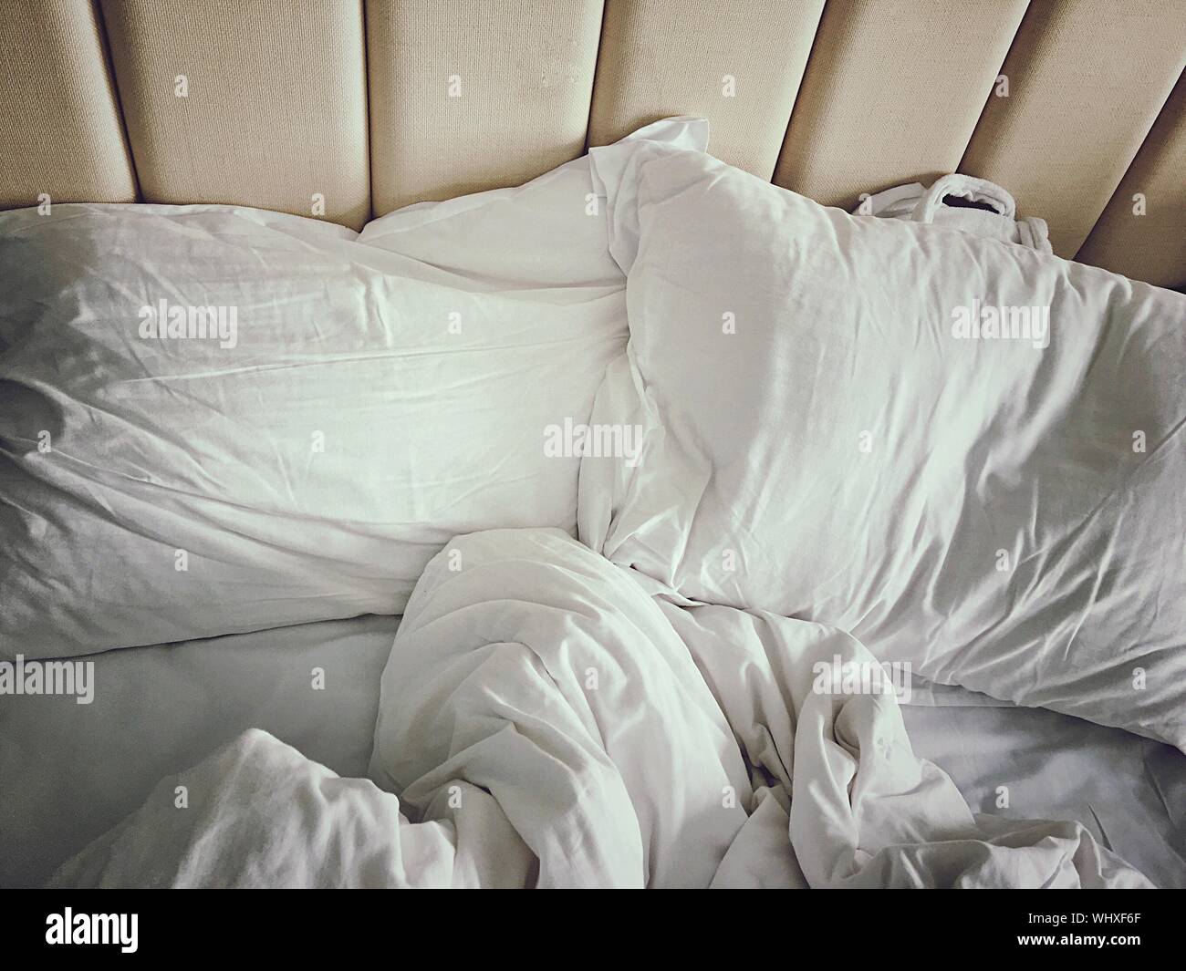 Messy hotel room bed hi-res stock photography and images - Alamy